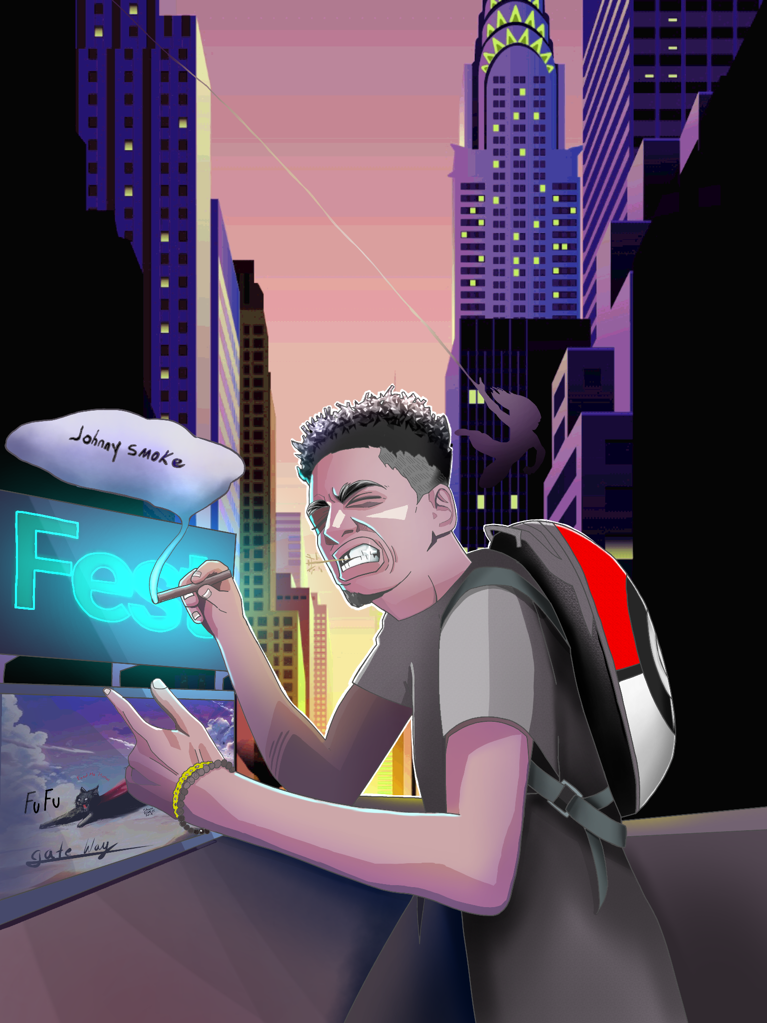 Johnny smoke fest - ibisPaint