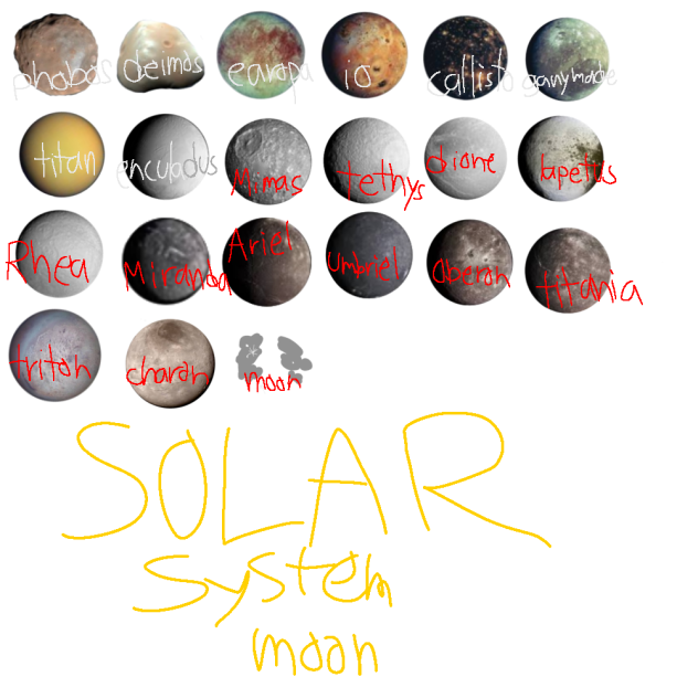 moon solar system - ibisPaint