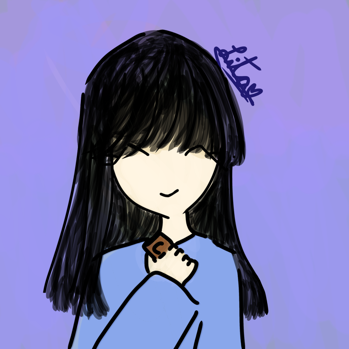 lina and her beloved chocolate🍫🍫 ️🤎 - ibisPaint