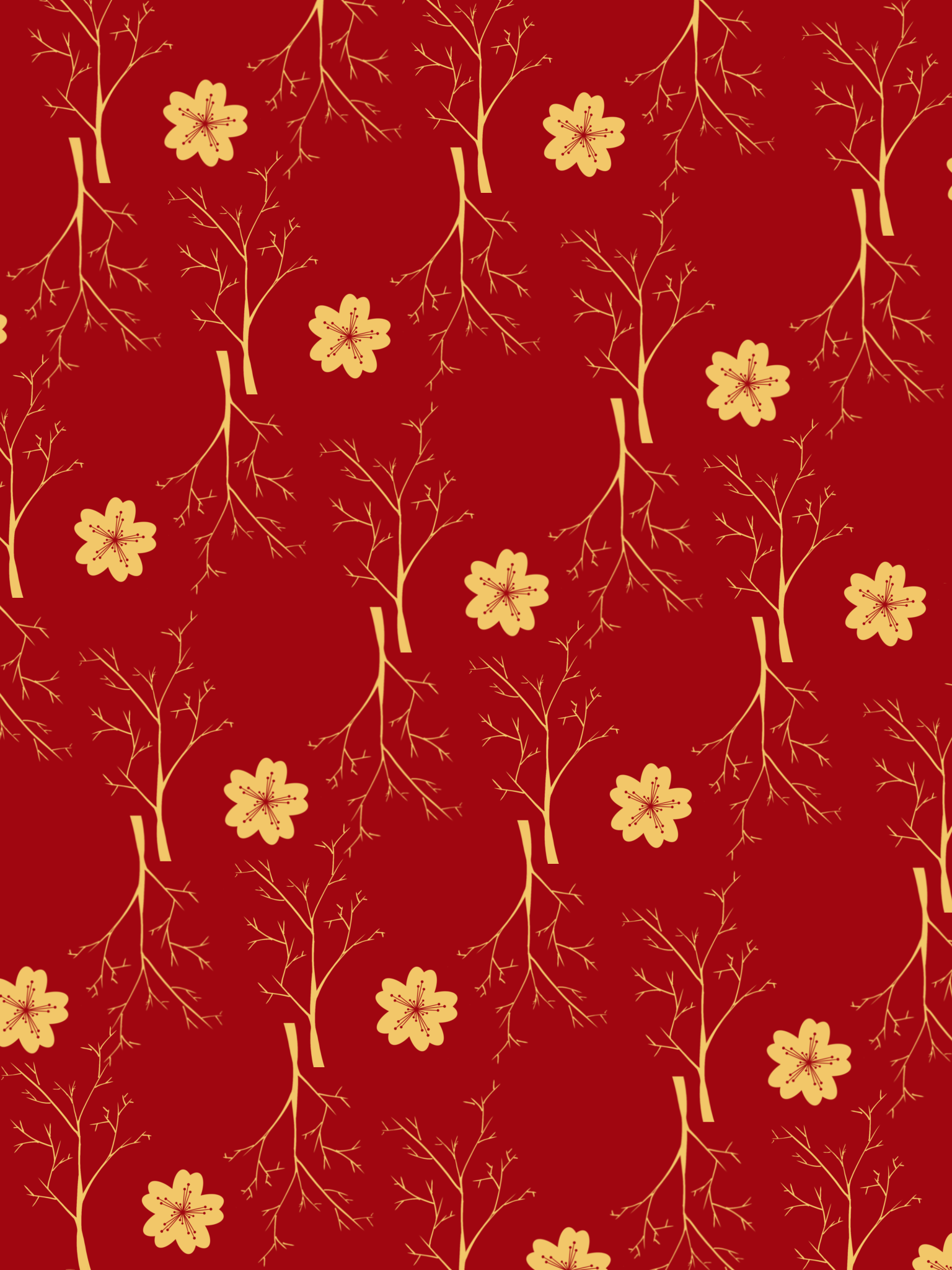 pattern - Red Gold Nature 01 - ibisPaint