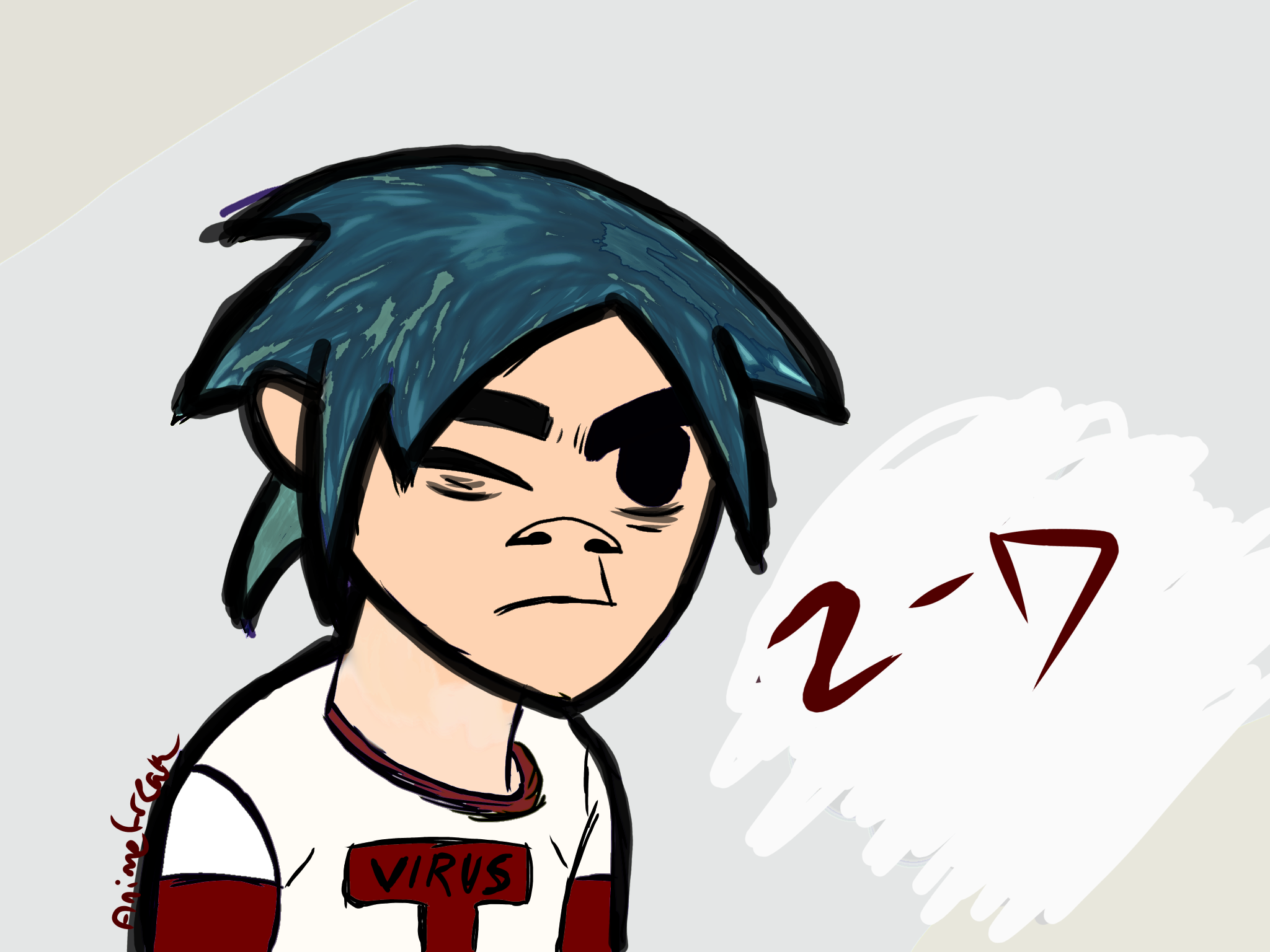 2-D From Gorillaz - ibisPaint