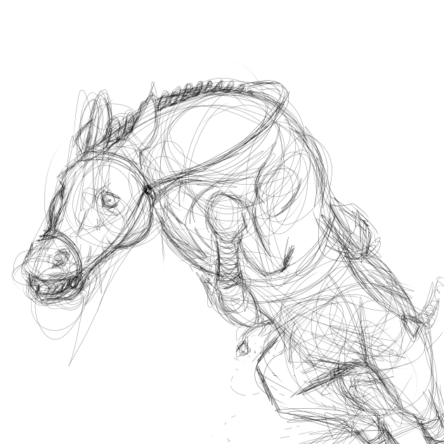jumping horse - ibisPaint