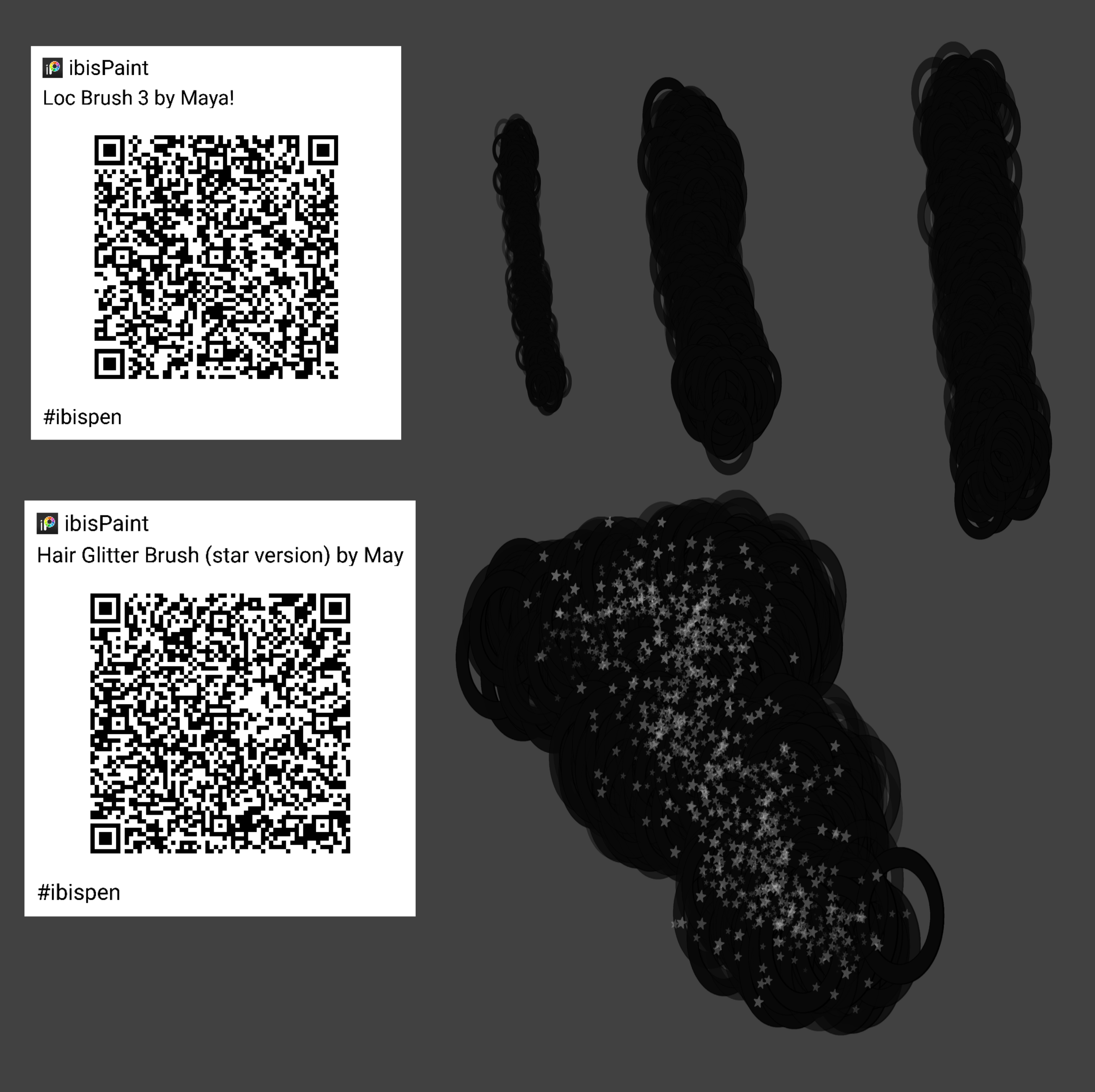 Another new loc + hair glitter brush💮 - ibisPaint