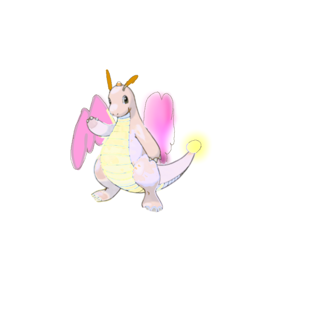 Fairy Type Dragonite,PhotoshoppedPokemon - ibisPaint