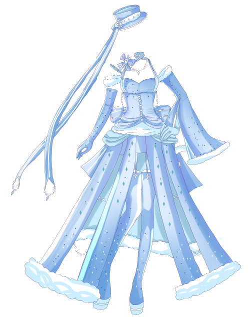 Snow Queen costume - ibisPaint