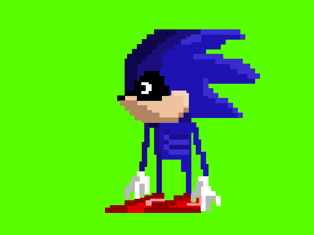 Pixel Shin Sonic Waiting animation - ibisPaint