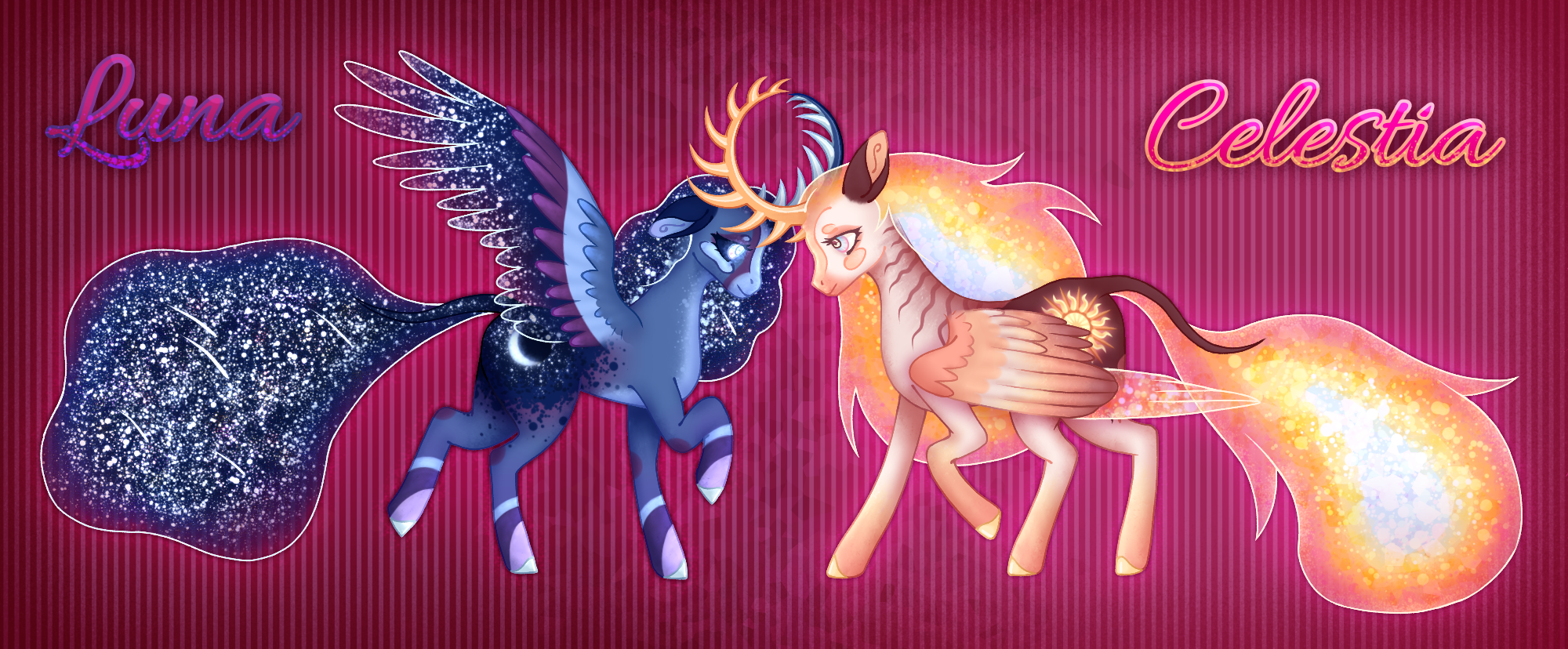 Princess Luna And Celestia Redesign - ibisPaint