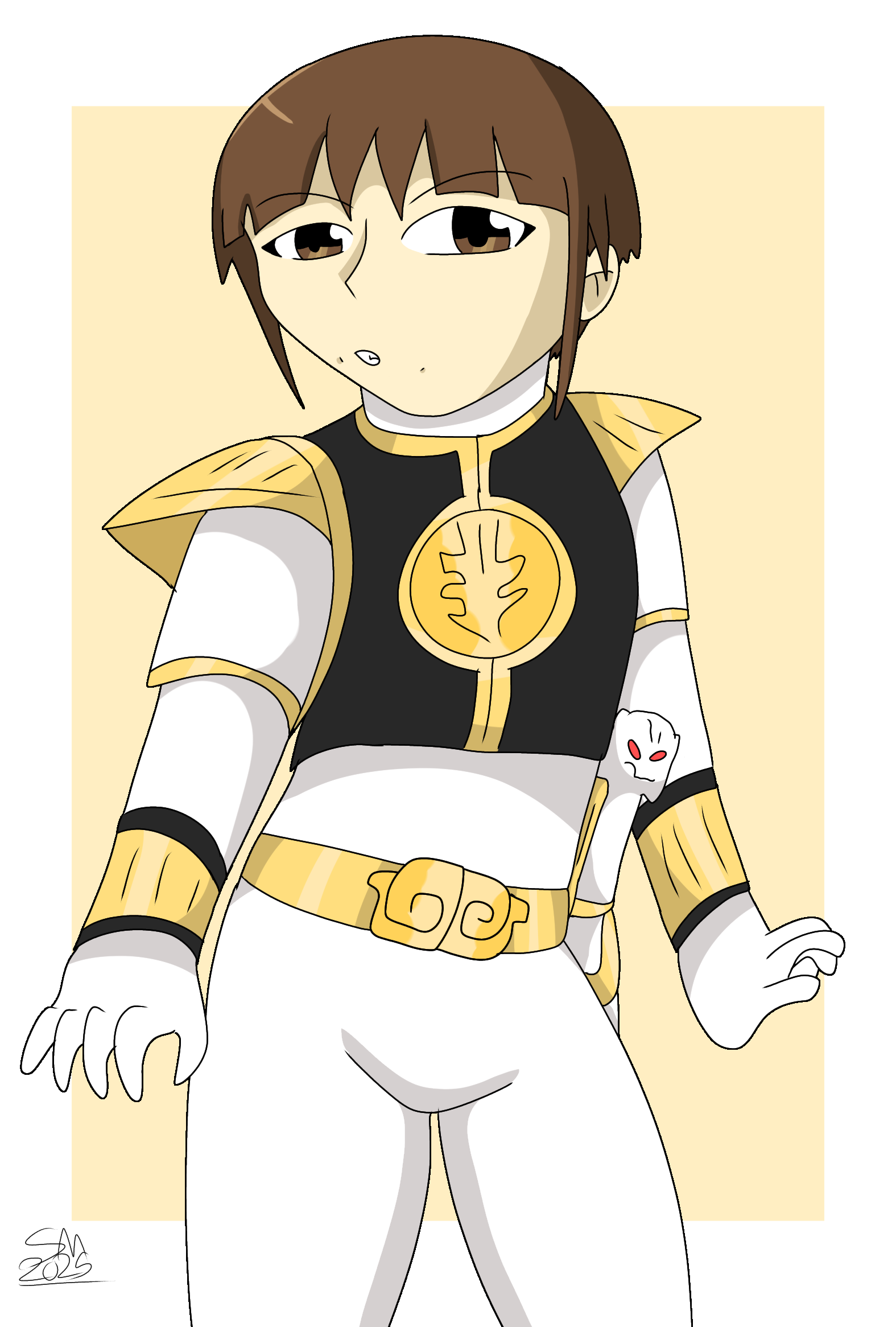 Stanley Griff as The White Ranger - ibisPaint