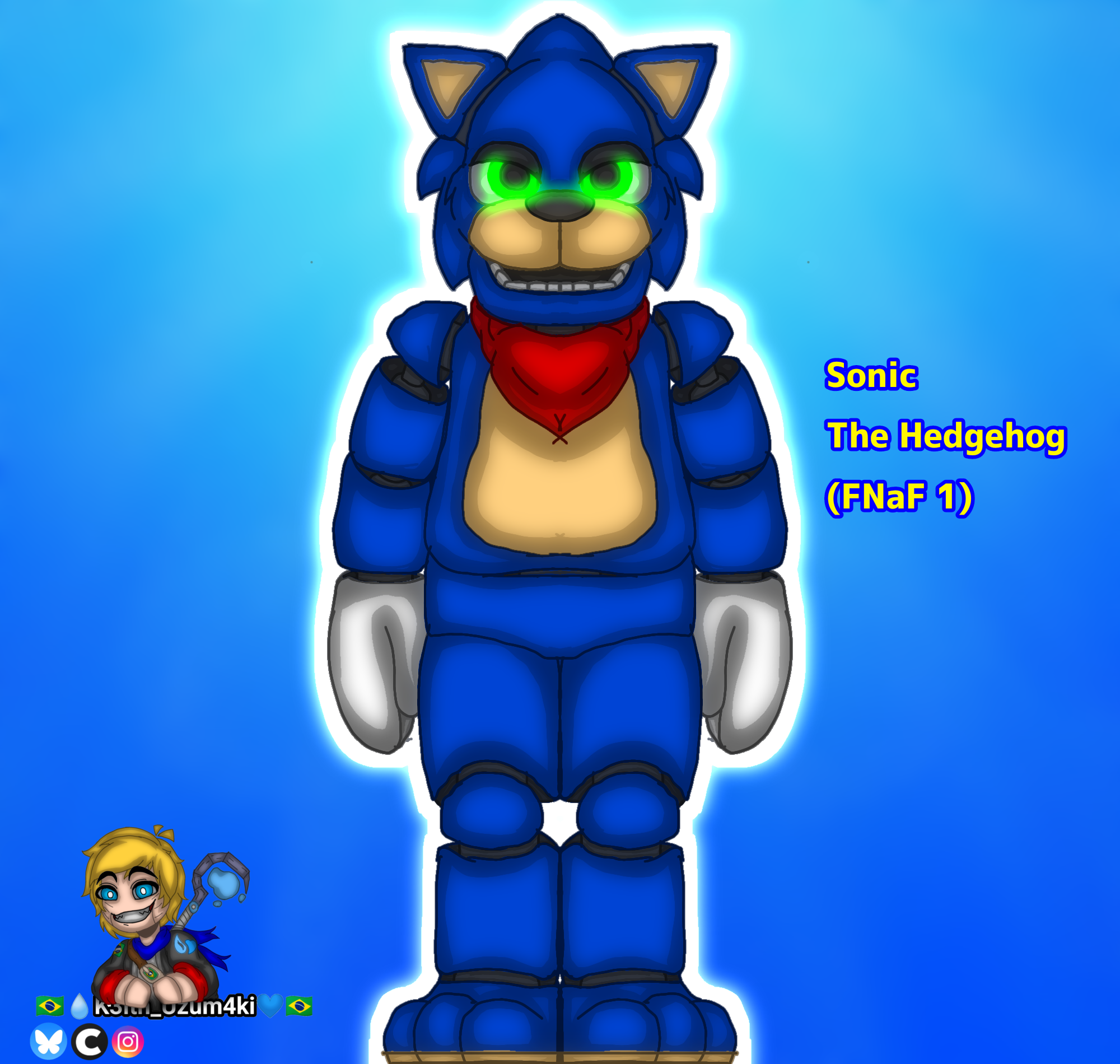 Sonic The Hedgehog - FNaF 1 version; - ibisPaint