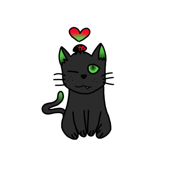 Cat and lady bug 🐱🐞 - ibisPaint