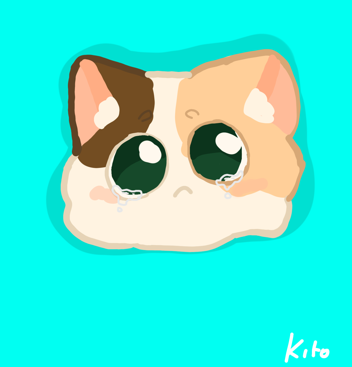 cute sad kitten 🥺 - ibisPaint