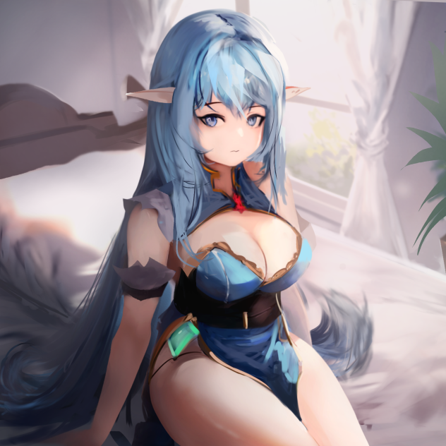 Cute Girl On Bed - ibisPaint