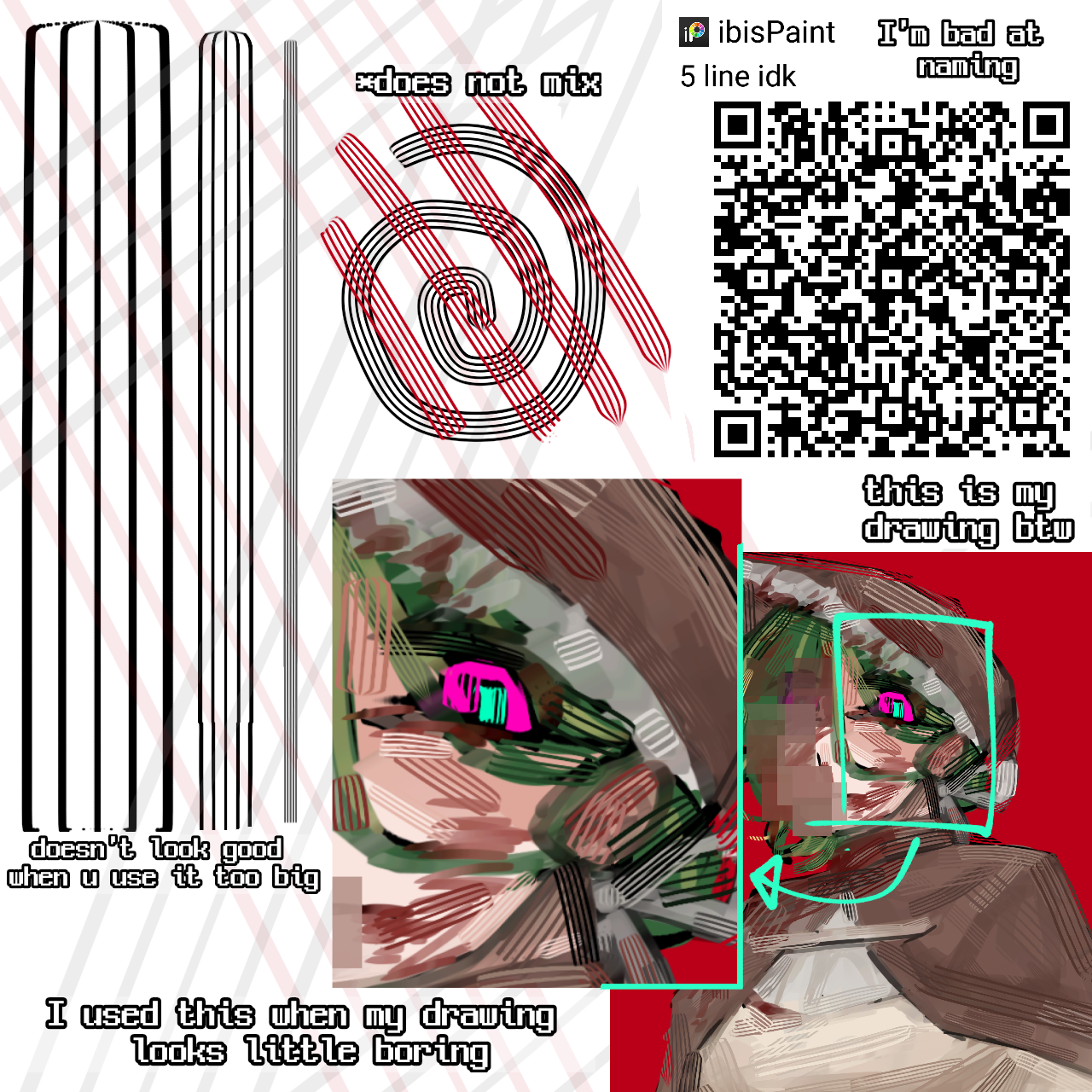 5 line brush - ibisPaint