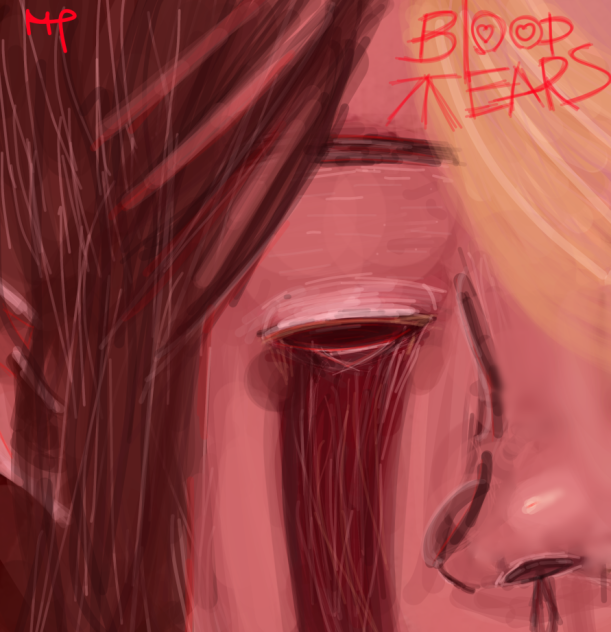 Reference of my face aka blood tears. - ibisPaint