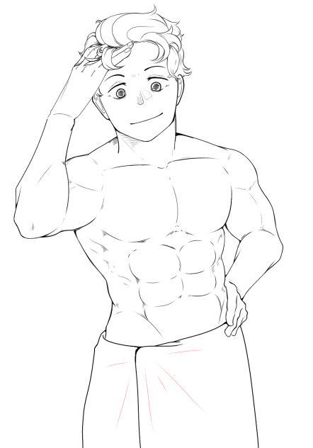 Bath theme(Male)(Lineart) - ibisPaint