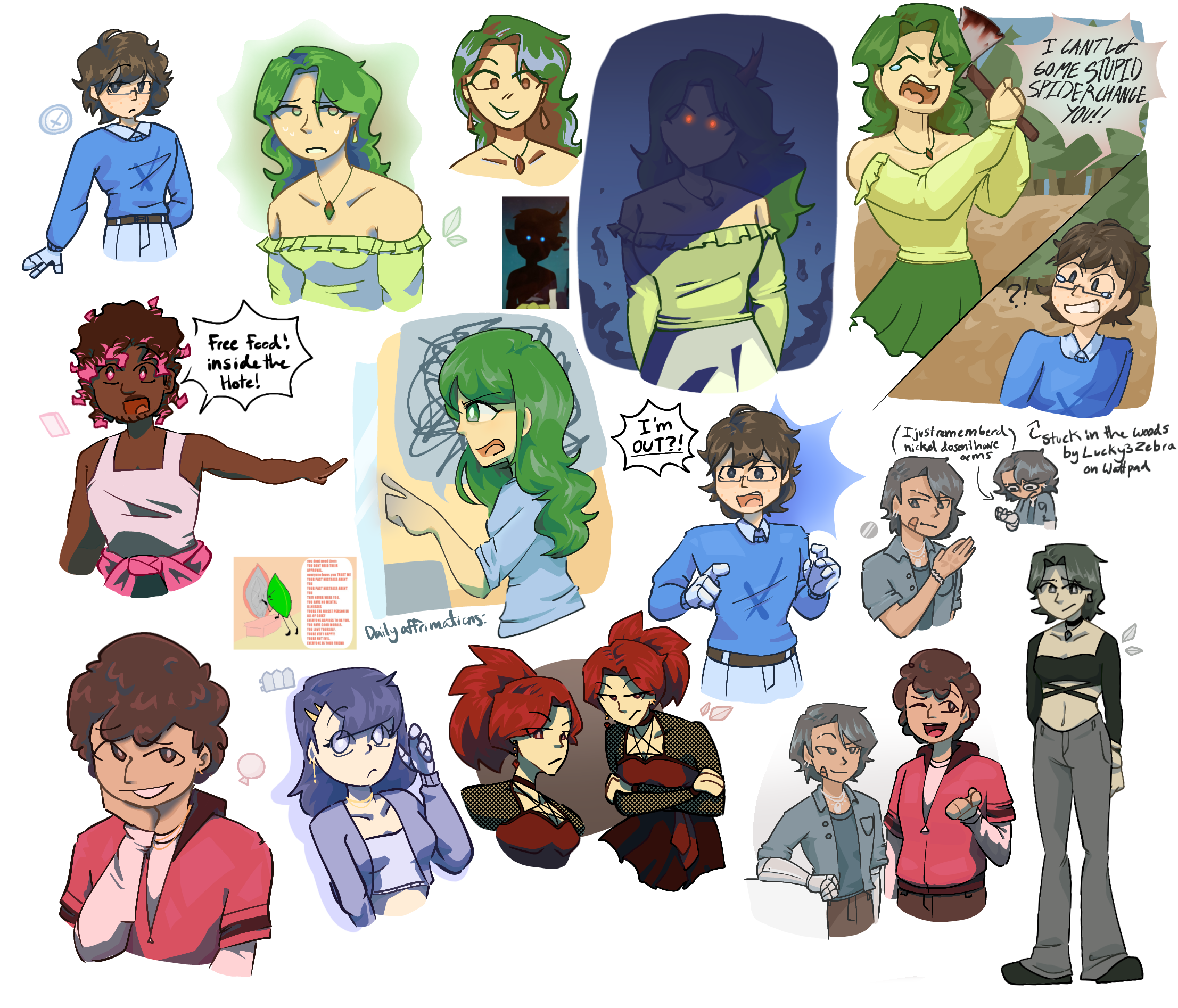 Random character sketches 2 - ibisPaint