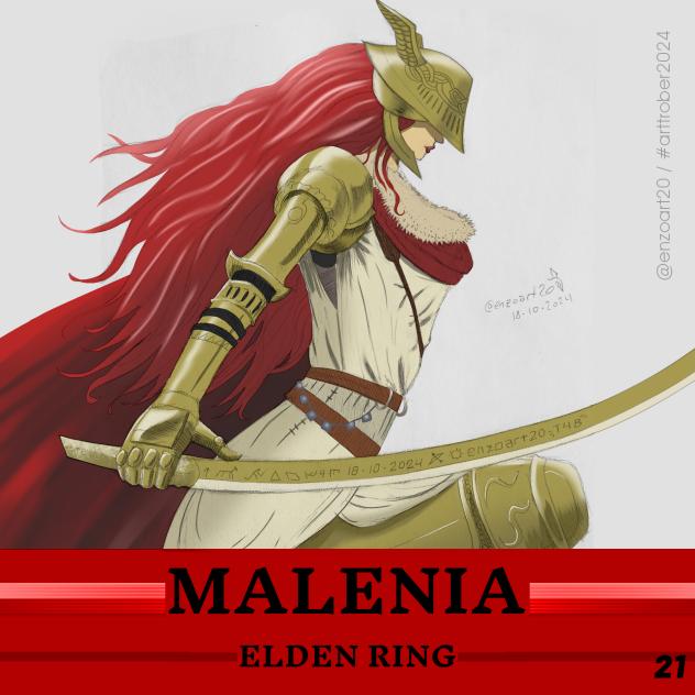 🔴 Día 21 - Malenia Elden Ring - ibisPaint