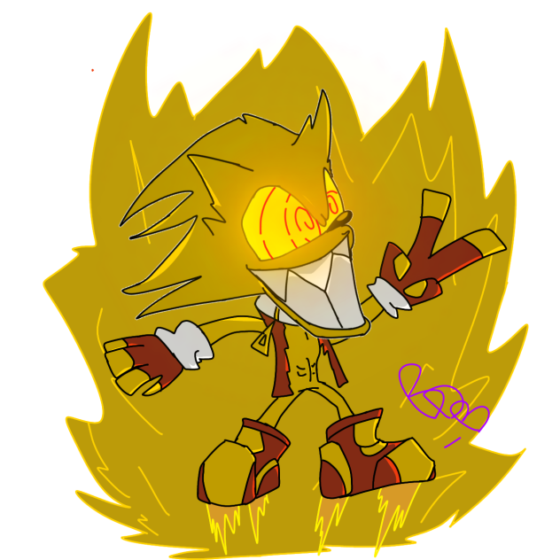 fleetway super sonic minus fnf - ibisPaint