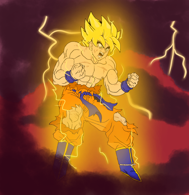 A saiyan’s rage - ibisPaint
