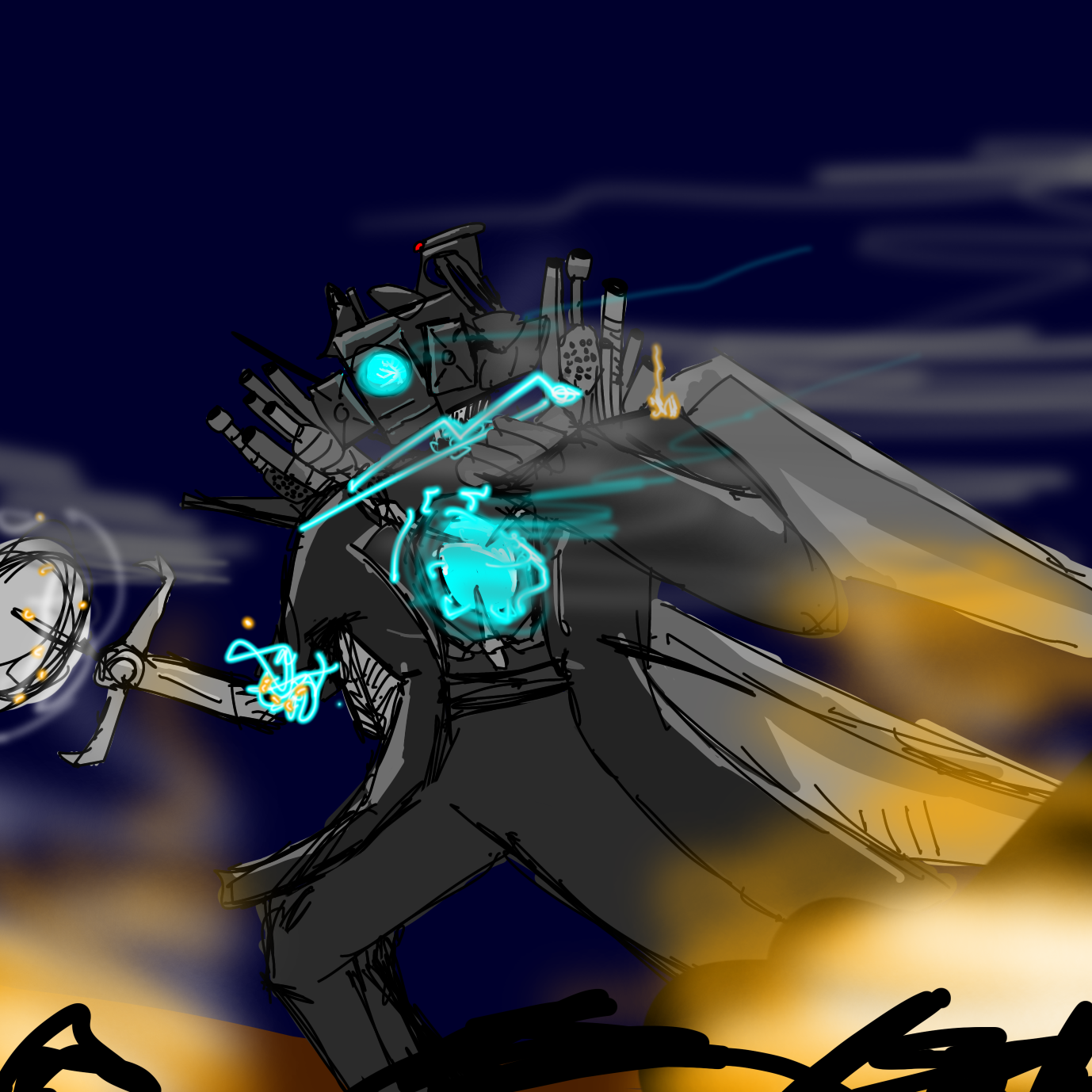 skibidi toilet upgraded titan camera man - ibisPaint