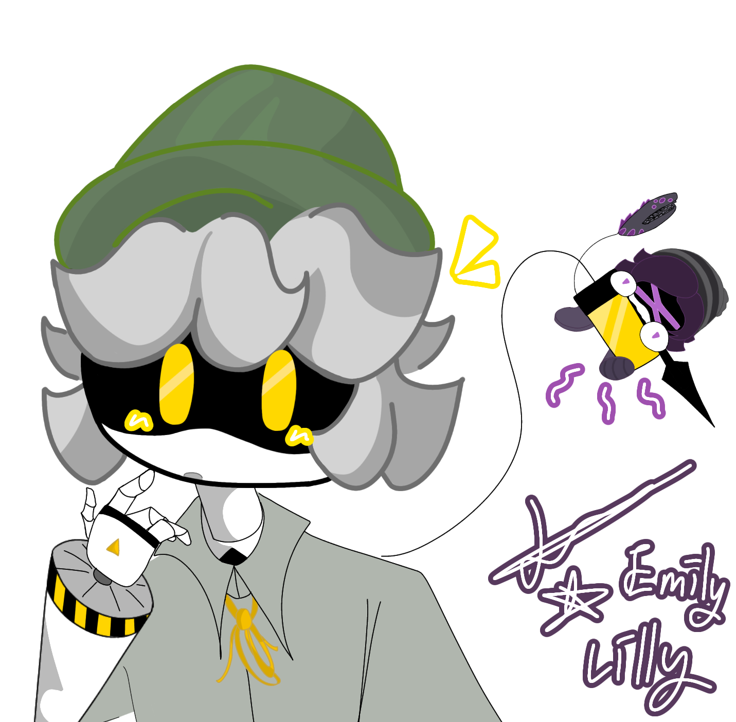 Uzi eating N's TAIL! - ibisPaint