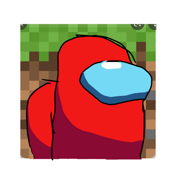 Minecraft + Among Us - ibisPaint