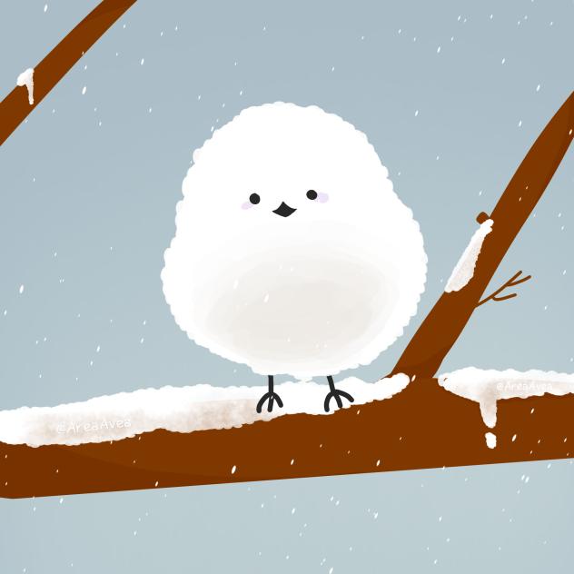 Japanese snow fairies (Shima Enaga) - ibisPaint