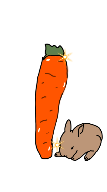 carrot and rabbit - ibisPaint