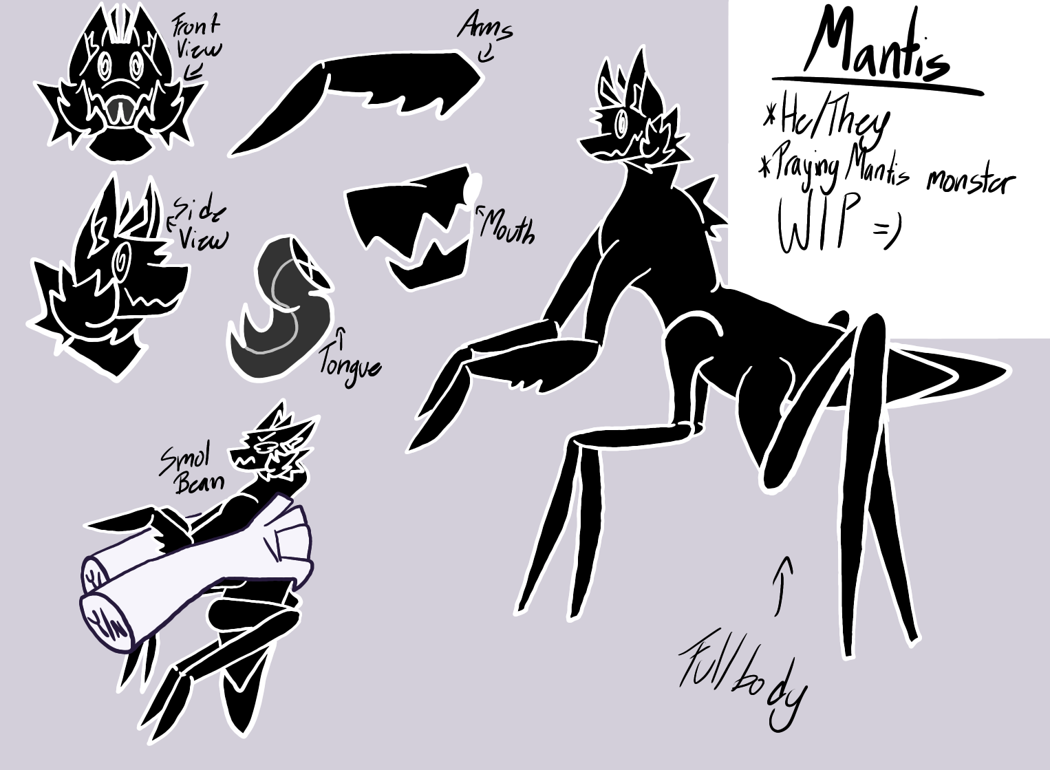 Small mantis ref sheet - ibisPaint