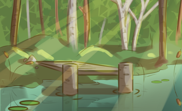 Forest dock scene thingy - ibisPaint