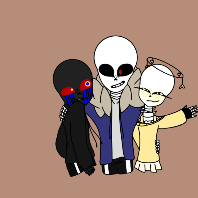 Error sans, Horror sans+Heartbroken sans - ibisPaint