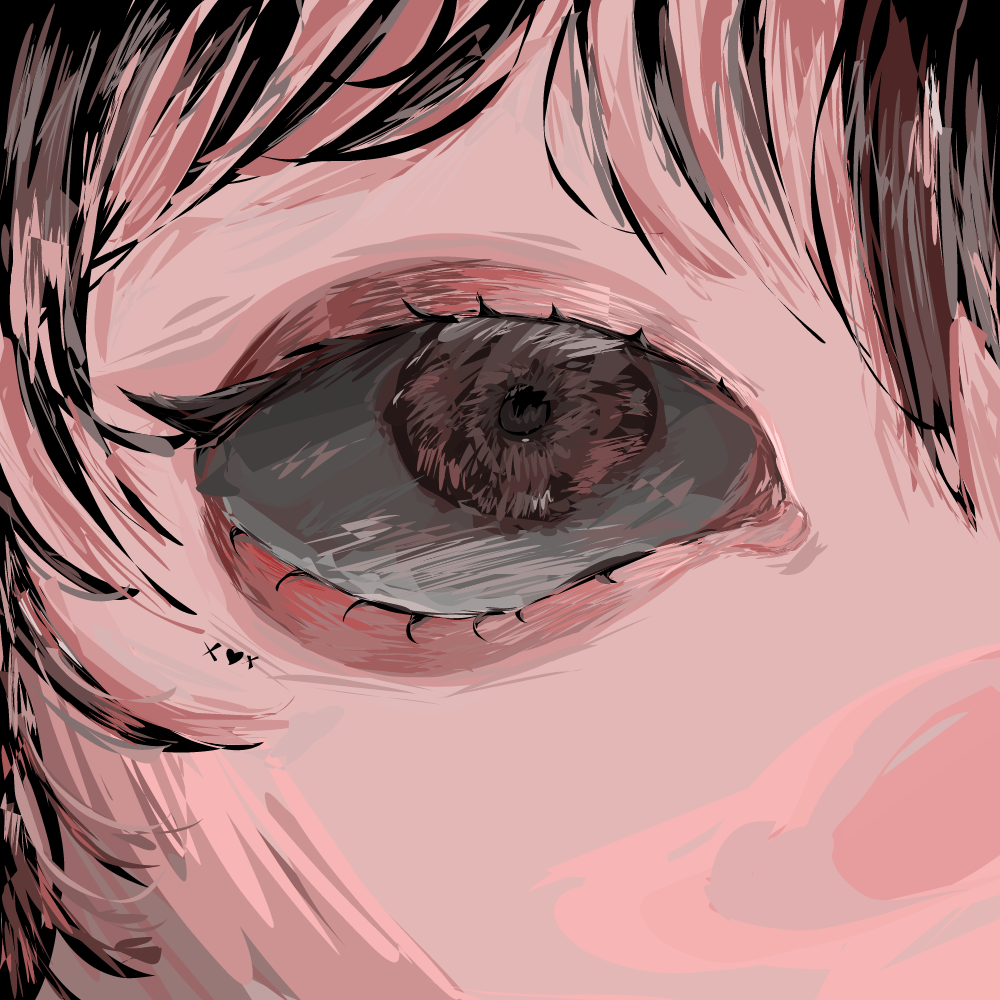 Realistic eye made with lasso tool - ibisPaint