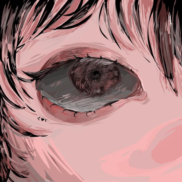 Realistic eye made with lasso tool - ibisPaint