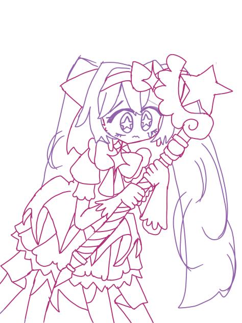 Retry Now Miku line art - ibisPaint