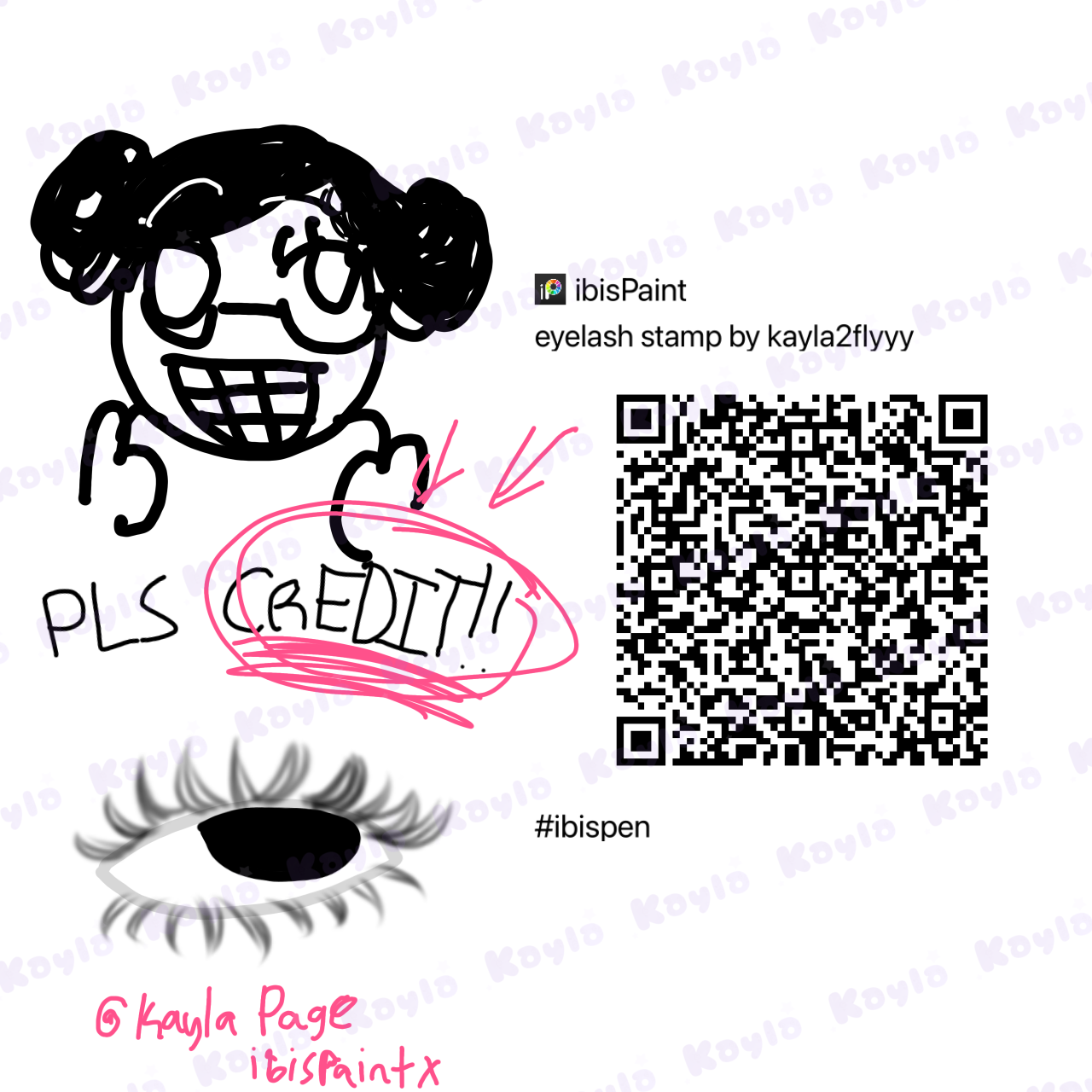 eyelash stamp brush!! CREDIT ME!!! - ibisPaint