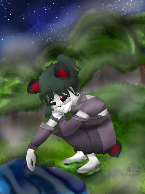 the haunted forest spirit - ibisPaint