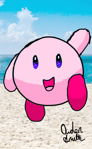 Kirby At The Beach - ibisPaint