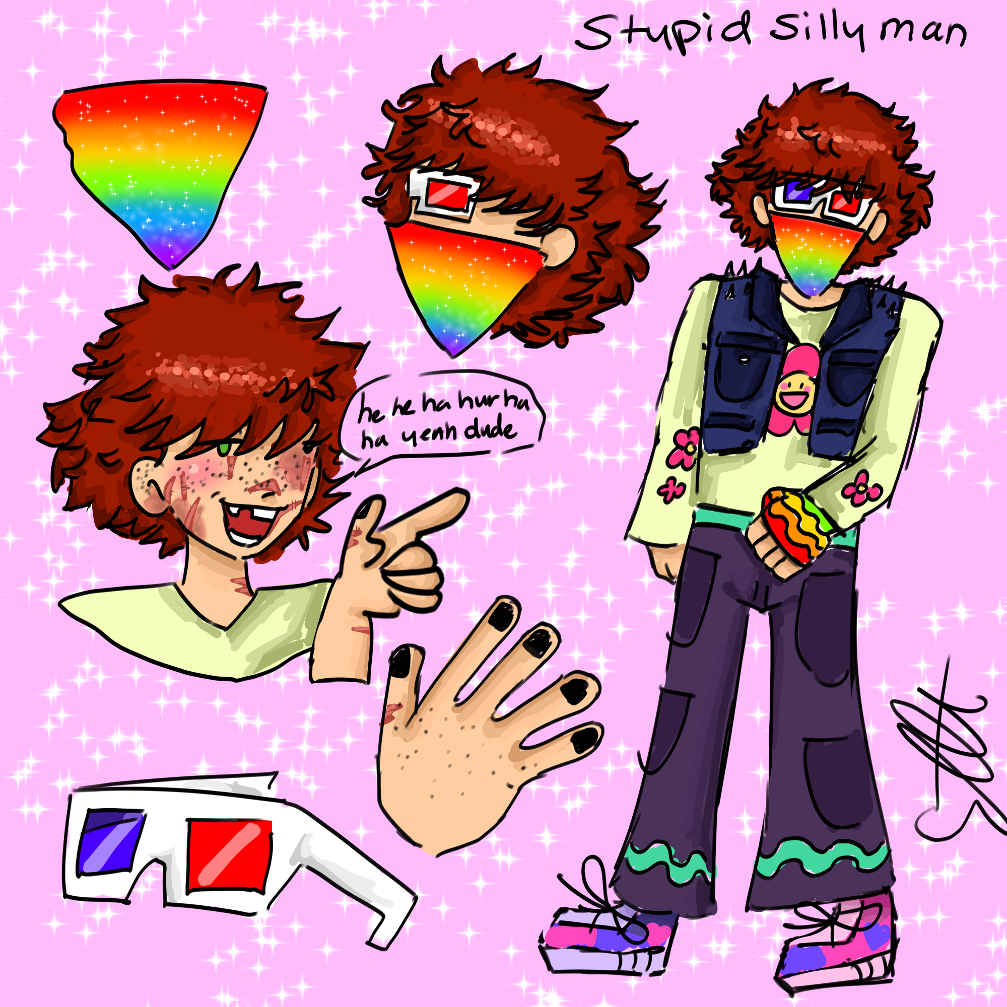 Funny stupid silly man HUR HUR - ibisPaint
