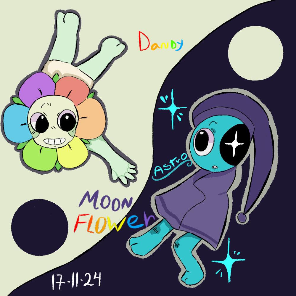 Astro e Dandy 🌙🌸 (MoonFlower) - ibisPaint