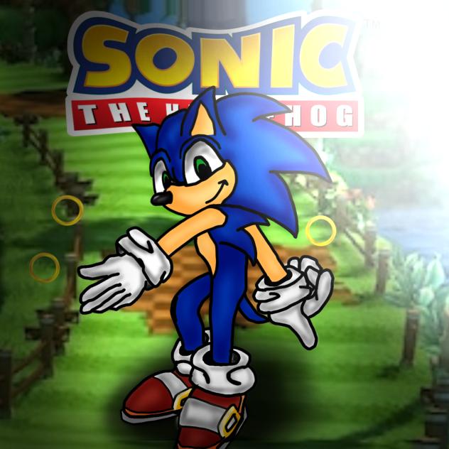 Finished sonic drawing!! - ibisPaint