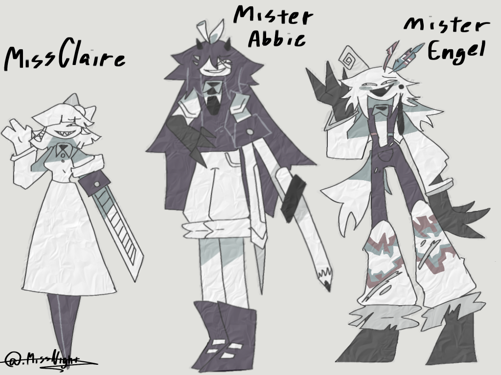 MISS CLAIRE+ MISTER ABBIE+ MISTER ENGEL - ibisPaint
