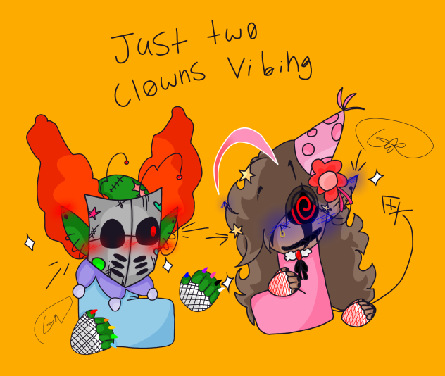 Just Two Clowns Vibing - ibisPaint