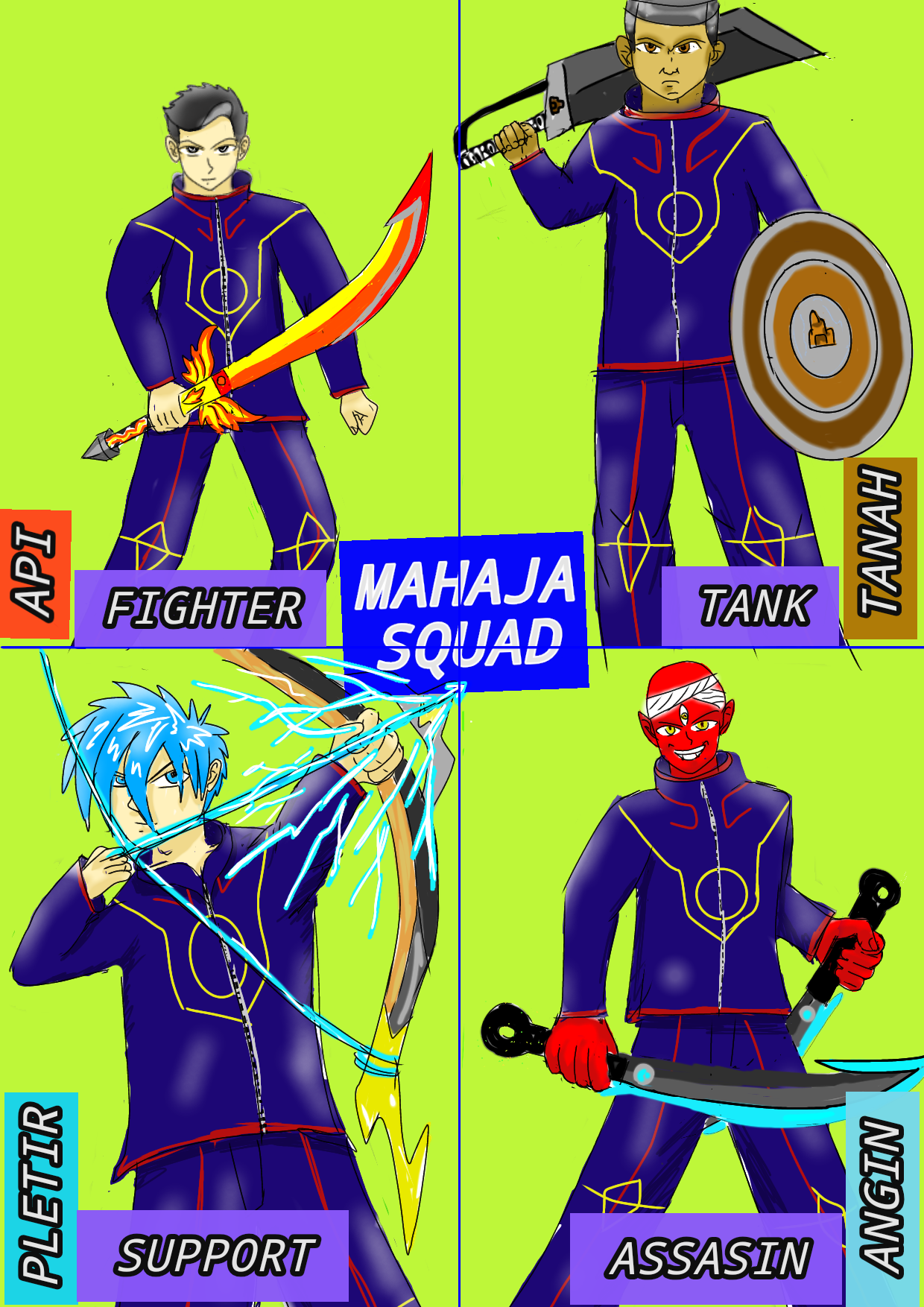 Karakter MAHAJA SQUAD dng ibis pain x - ibisPaint