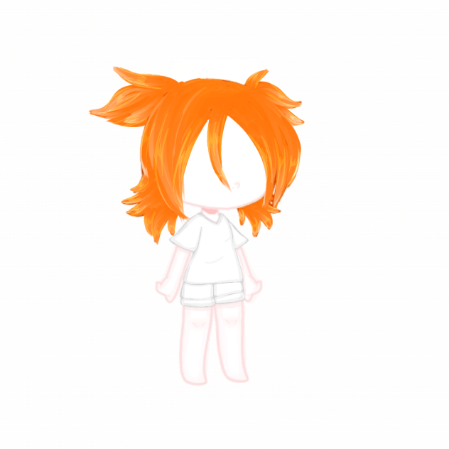 Gacha girl with orange hair - ibisPaint