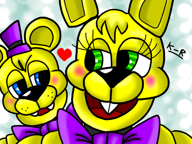 Spring Bonnie x Fredbear (Speed paint) - ibisPaint