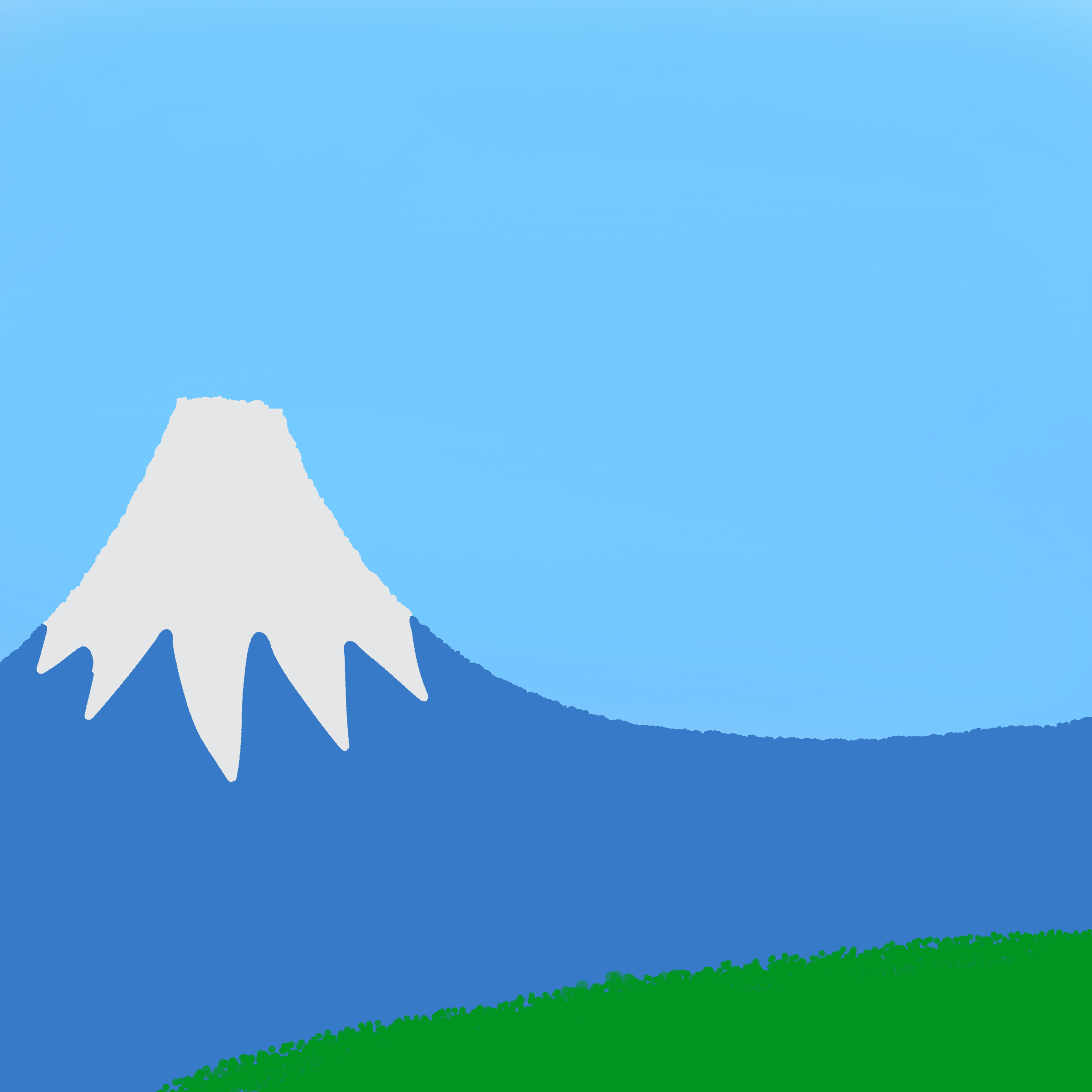 Mount Fuji cute view - ibisPaint