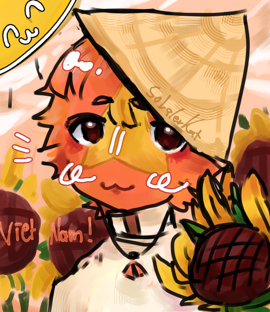 VN in a sunflower field - ibisPaint