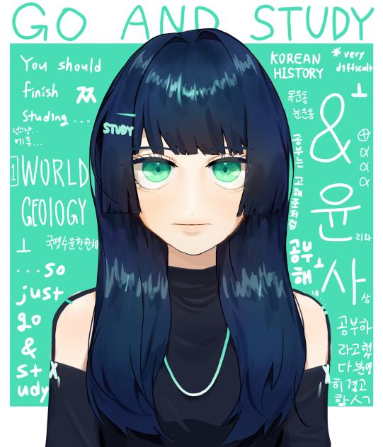 mint girl but I should study. - ibisPaint