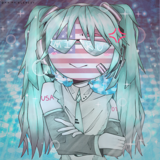 Countryhumans America+Hatsune Miku - ibisPaint