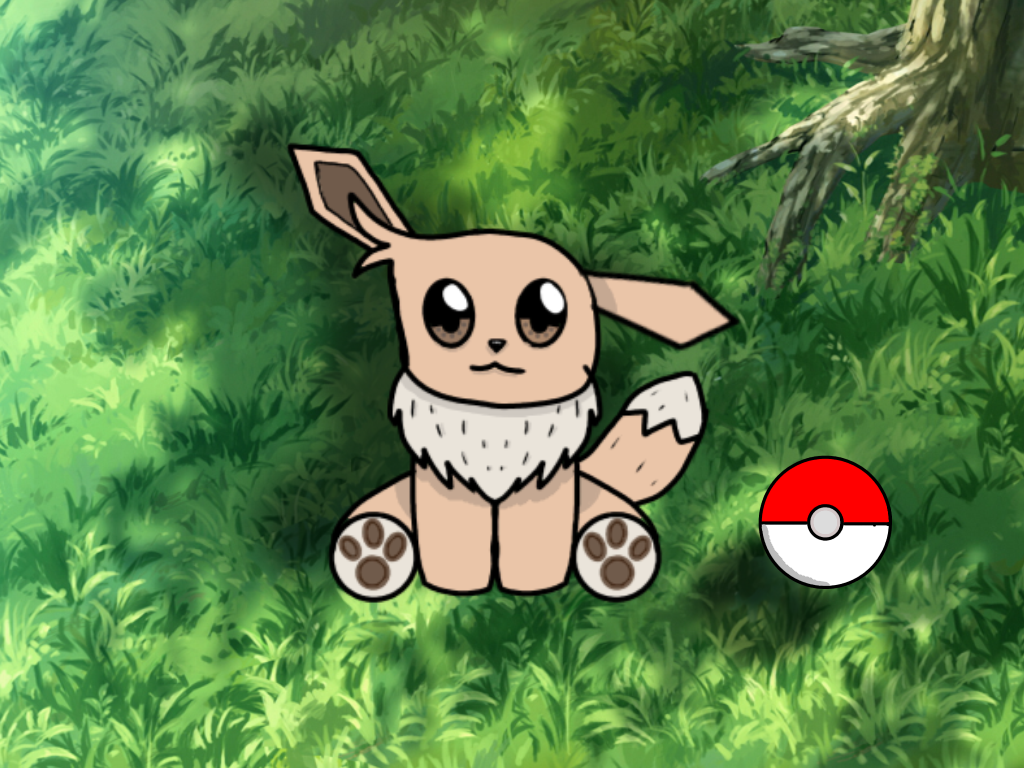 Eevee and Pokeball Plush - ibisPaint